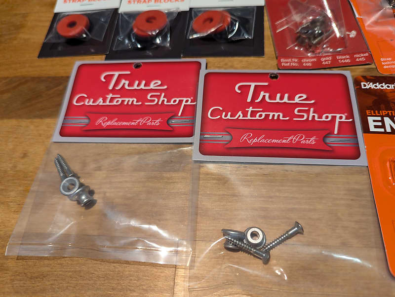 2 Sets True Custom Shop Aged Aluminum Strap Buttons for | Reverb UK