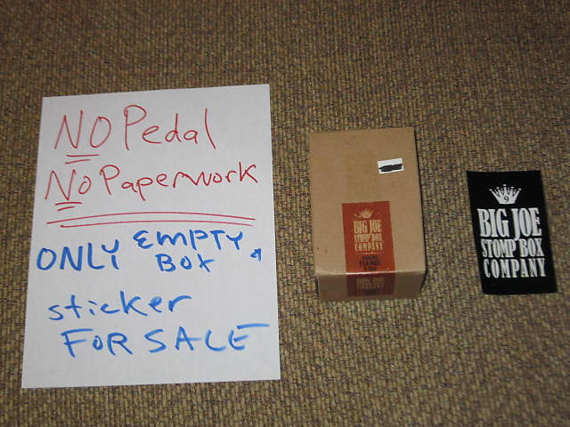 very lightly handled (very clean) Big Joe Stomp Box EMPTY BOX | Reverb