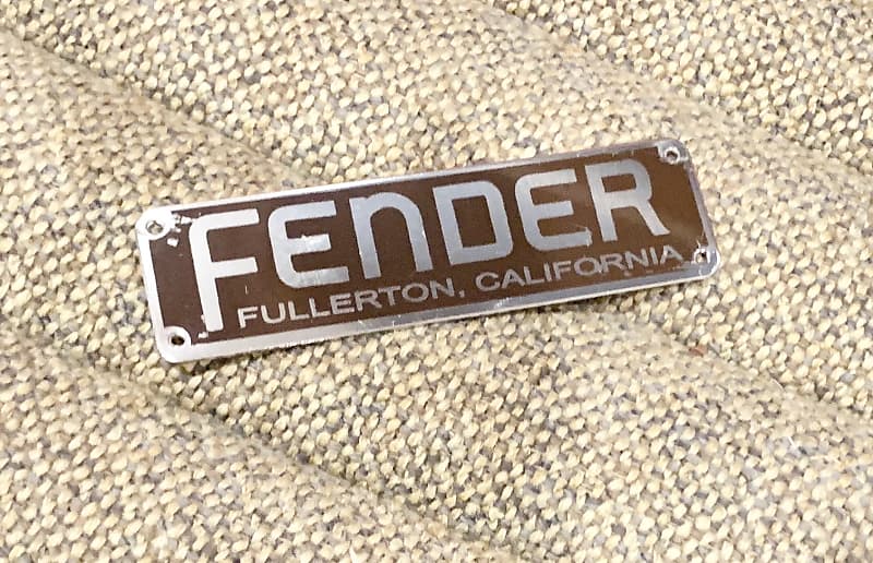 Fender Wide Panel Tweed Amp Nameplate | Reverb