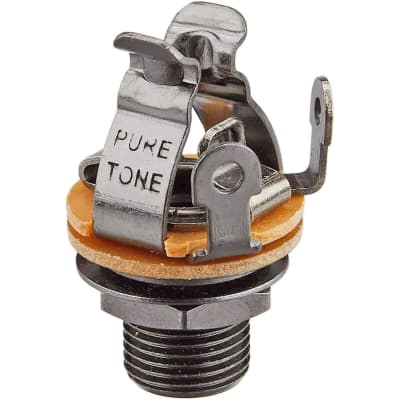 Pure Tone PTT1BN Mono Multi-Contact 1/4″ Guitar Output Jack, | Reverb