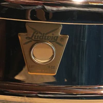 Ludwig 400 5x14" 10-Lug Brass Snare Drum with Keystone Badge | Reverb