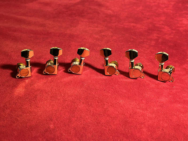 Unmarked 3+3 Tuner Heads - Gold | Reverb
