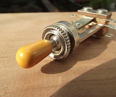 Switchcraft 3 way toggle, Jack, amber tip, and nut Vintage | Reverb