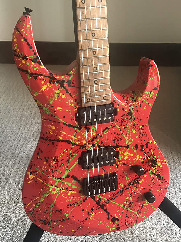 Kiesel Aries A6H Splatter gloss finish custom electric guitar | Reverb