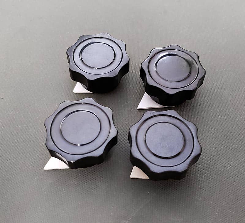 4 Bakelite Knobs with Painted Metal Pointer for Amp preamp EQ | Reverb