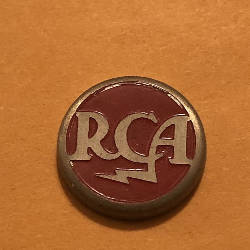 Vintage RCA microphone Meatball emblem badge | Reverb