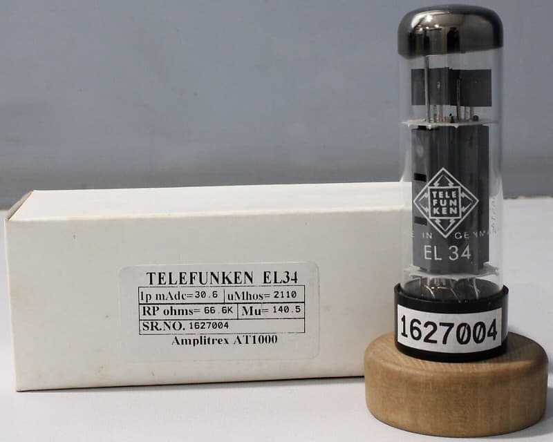 EL34 TELEFUNKEN MADE IN Germany AMPLITREX TESTED #1627004 | Reverb