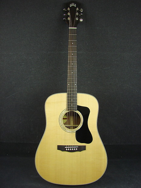 Guild D140 Solid-Top Dreadnought Acoustic Guitar W/Case | Reverb