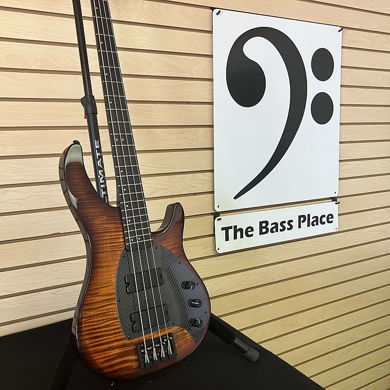 KLOS Apollo IV Custom Bass - Figured Maple top - Carbon Fiber | Reverb