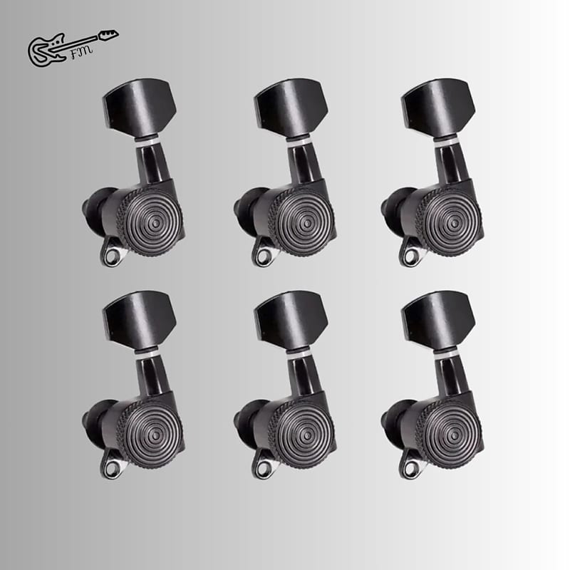 6L Black Guitar Locking Tuners | Reverb