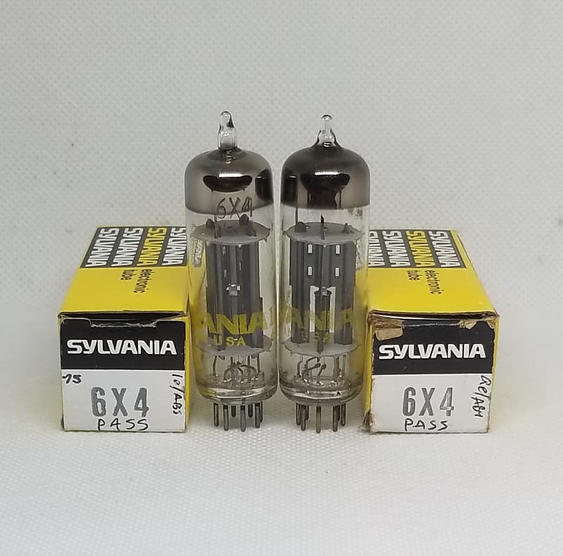Sylvania 6X4 Matched Pair NOS Rectifier 6X4 EZ90 | Reverb