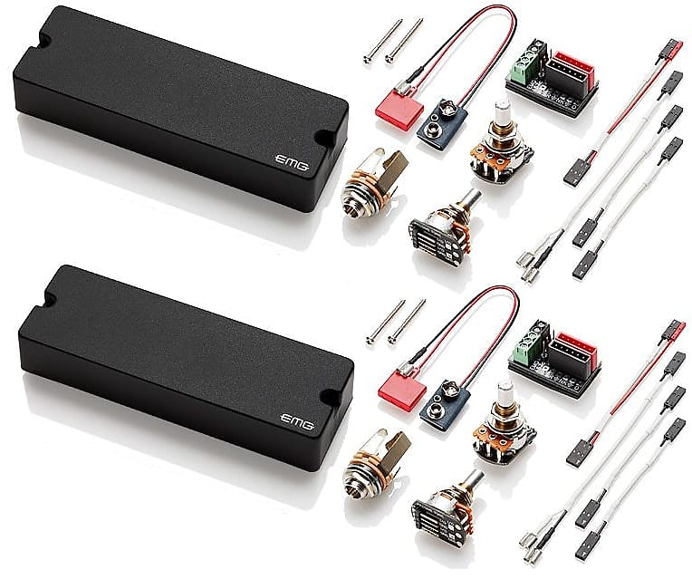 EMG 45DC BLACK 6 STRING BASS SOAPBAR ACTIVE SOLDERLESS PICKUP | Reverb