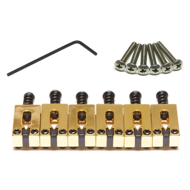 Graph Tech String Saver Strat Style Gold Saddles 2 3/16" | Reverb