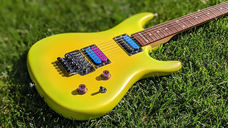 Ibanez JS-100 Satriani Custom Yellow Burst Dimarzio Zebras | Reverb