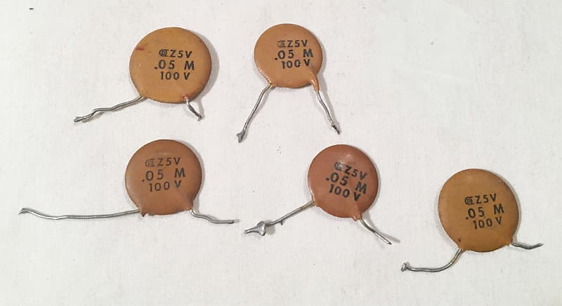 Fender Ceramic Disc Tone Caps Capacitors .05mfd 100v Vintage | Reverb