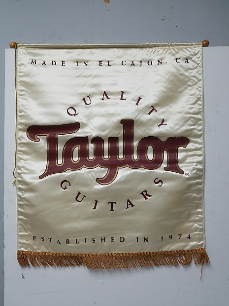 Rare Vintage Taylor Guitars Silk Retail Store Banner | Reverb UK