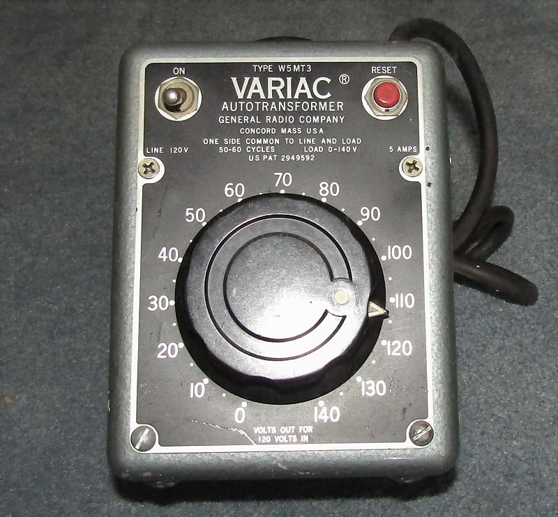 General Radio Company Variac Autotransformer W5MT3 1963 Gray | Reverb