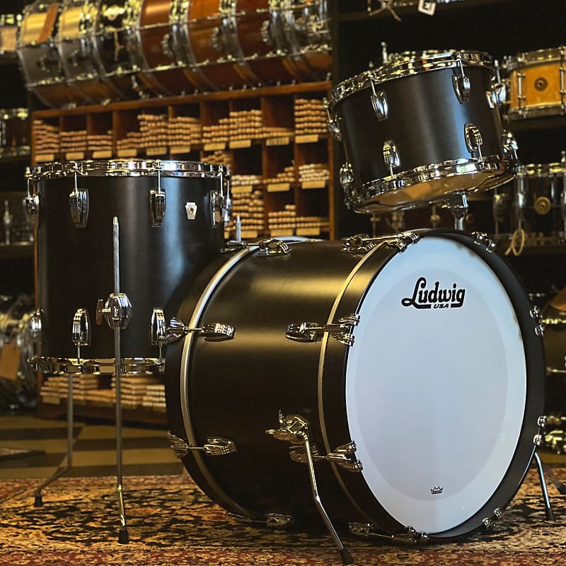 NEW Ludwig Classic Maple "Downbeat" Outfit in Satin Charcoal | Reverb