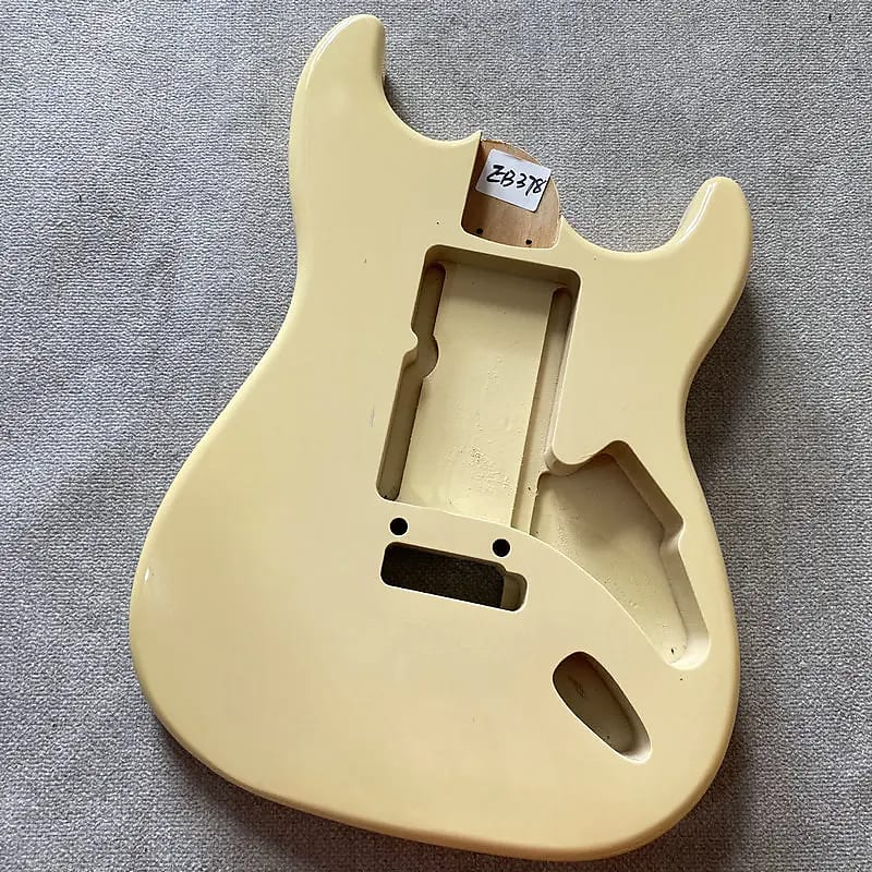 Cream Guitar Basswood Stratocaster Strat Style Body | Reverb