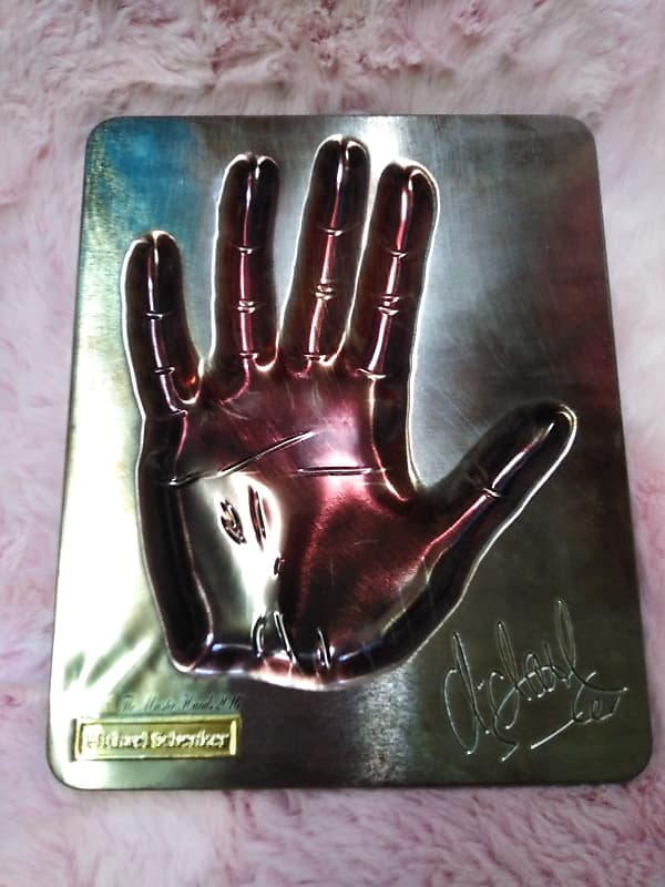 Michael Schenker Handprint Metal Plate NO BOX Young | Reverb
