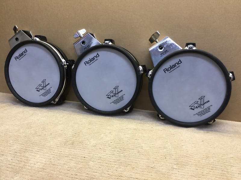 Set of 3 Roland PD-85-BK Dual Trigger V-Pads | Reverb