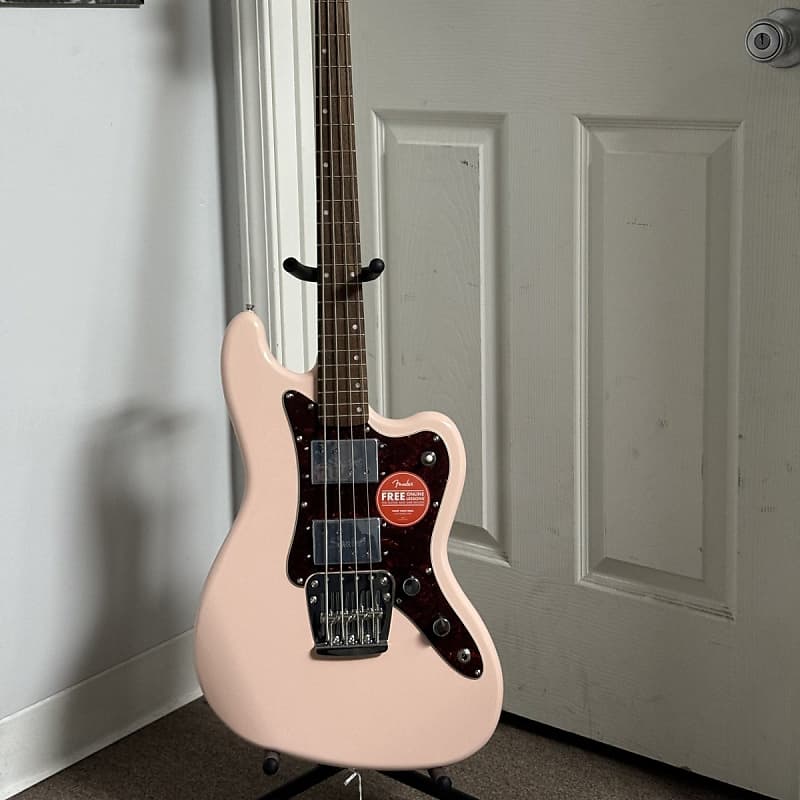 Squier Paranormal Rascal Bass HH - Shell Pink | Reverb