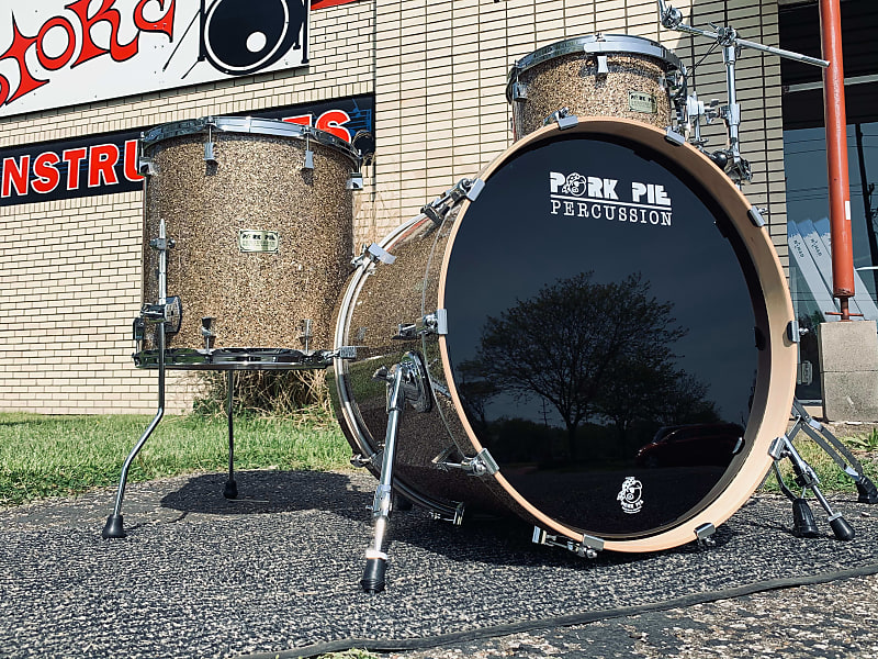 2021 Pork Pie USA Custom Kit Bettis B20 Cymbal Glitter 3pc | Reverb