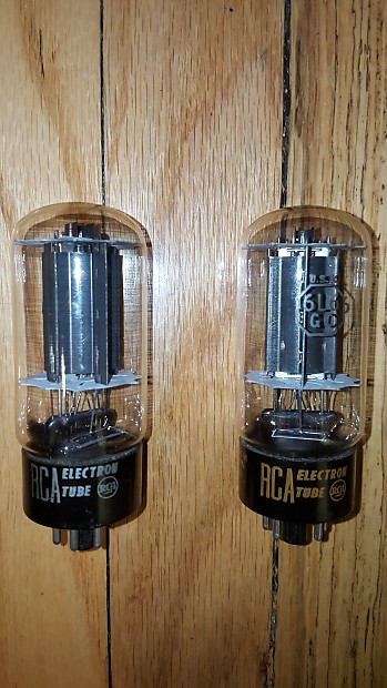 RCA Blackplate 6L6GC Matched Pair - RARE First Version Double | Reverb