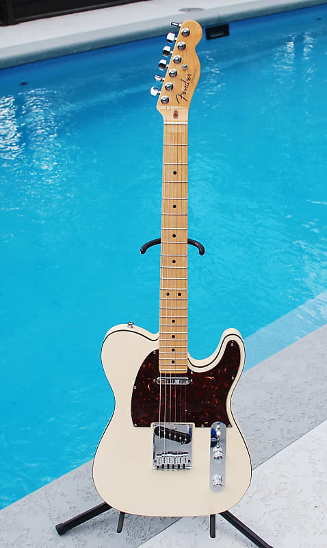 2012 Fender American Deluxe Telecaster Olympic White Tortoise | Reverb