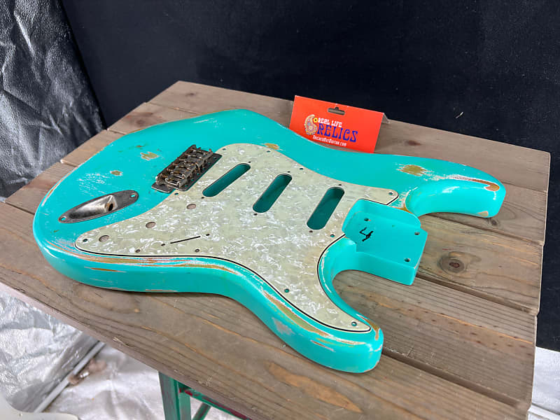 Real Life Relics Custom Class Strat® Body Aged Seafoam Green | Reverb