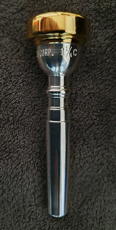 Vincent Bach CORP. 1-1/4C trumpet mouthpiece, 24k gold plate | Reverb