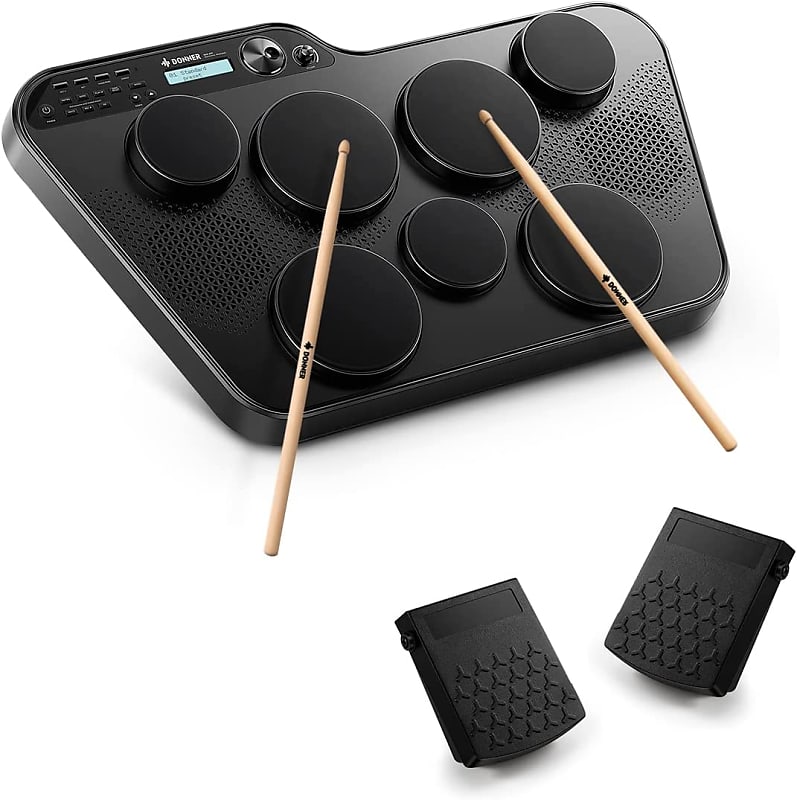 Donner Portable Electronic Drum Set, 7 Pad Digital Drum | Reverb