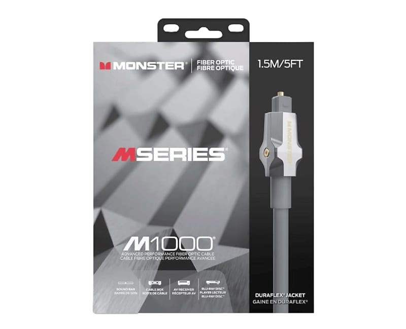 Monster M1000 Series 1.5 Meter Fiber Optic Audio Cable | Reverb