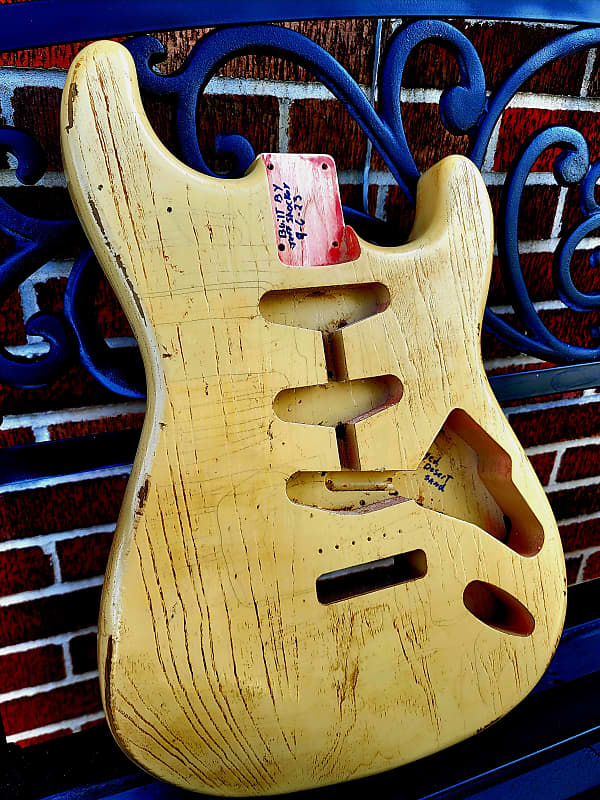 Custom Swamp ash relic strat body lightweight 2023 - Desert | Reverb