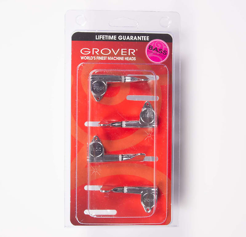 Grover 144C Mini Bass Guitar Tuners, 2x2 set - Chrome | Reverb