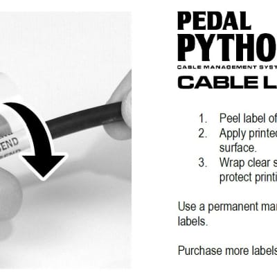 Pedal Python™ Pre-Printed Cable Labels (Sheet of 16) for FX | Reverb