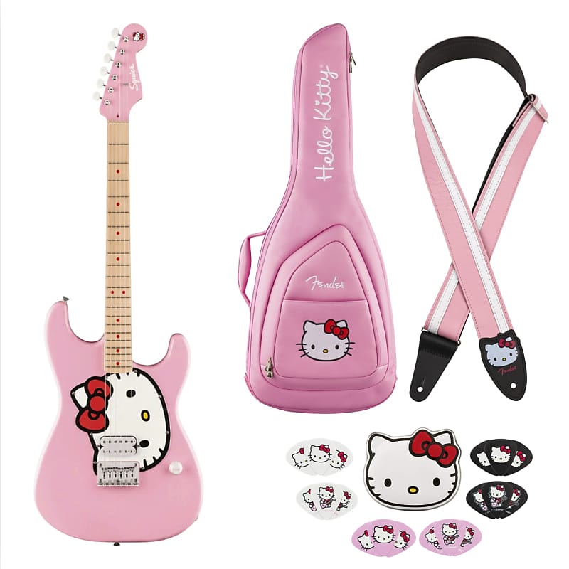 Squier Hello Kitty Stratocaster Bundle | Reverb