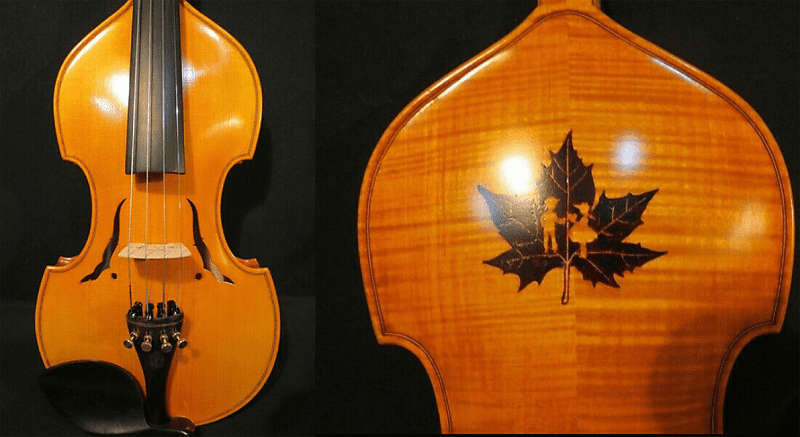 Baroque style SONG maestro inlay maple leaf violin 4/4, sweet | Reverb