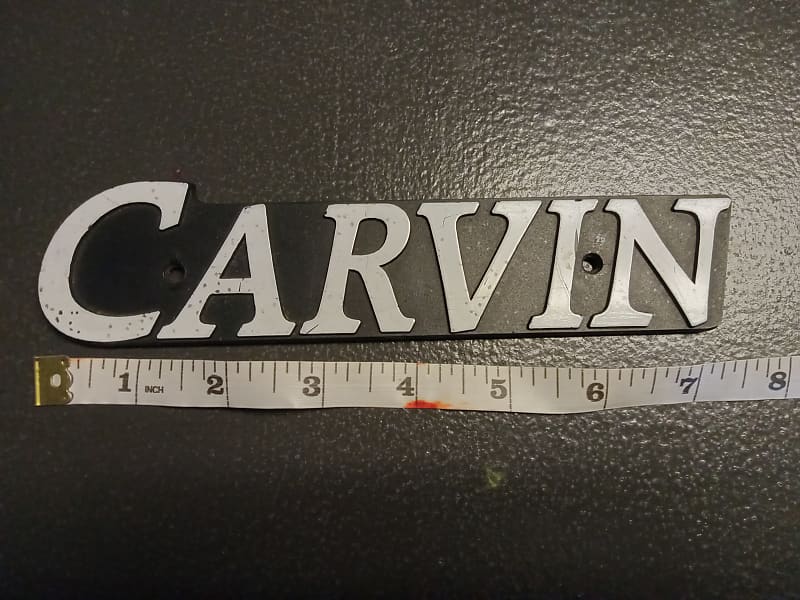 Carvin Carvin logo plate 2000 - Black white | Reverb