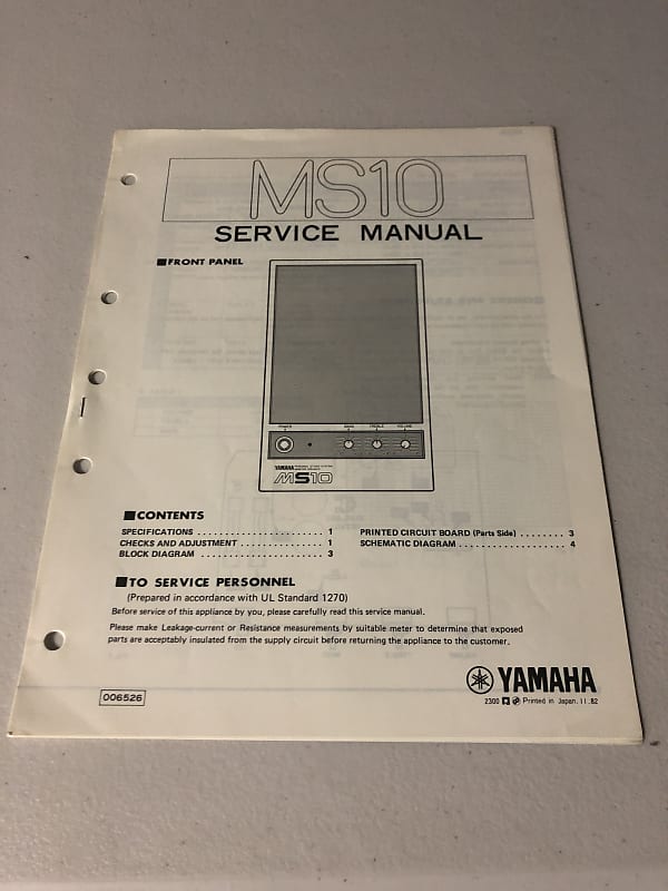 Yamaha MS10 Personal Studio System Monitor Speaker | Reverb Canada