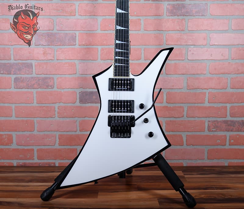 Jackson USA Select KE2 Kelly Snow White with Black | Reverb Brazil