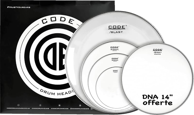 Code Drumheads FPSIGCTDF - Tom full pack signal coated fusion | Reverb