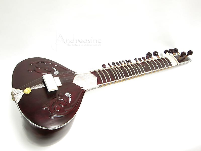 Banjira Standard Sitar, Single Toomba, Burgundy | Reverb