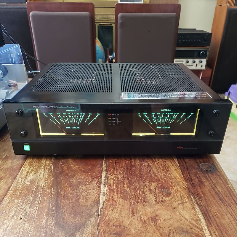Proton AA-1150, 1989, Monster Power Amp, Large Dual Green | Reverb