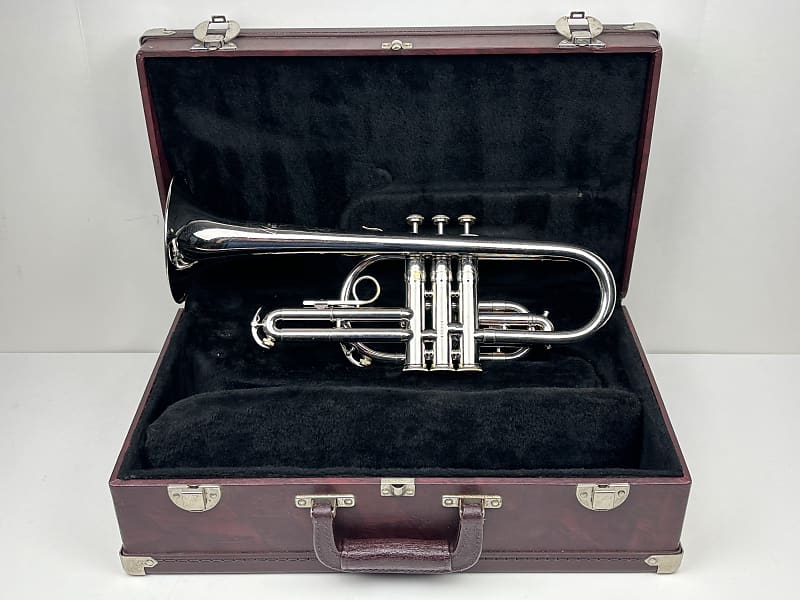 1966 Holton Galaxy Cornet (like trumpet) Nickel Silver in | Reverb