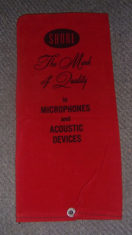 Vintage Shure Microphone bag - red velvet | Reverb