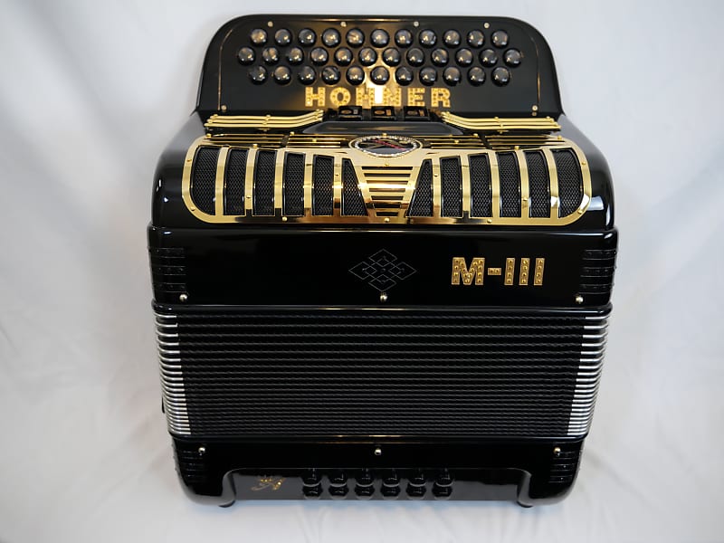 Hohner Anacleto Mark III EAD 3 Switch Compact Accordion Black | Reverb