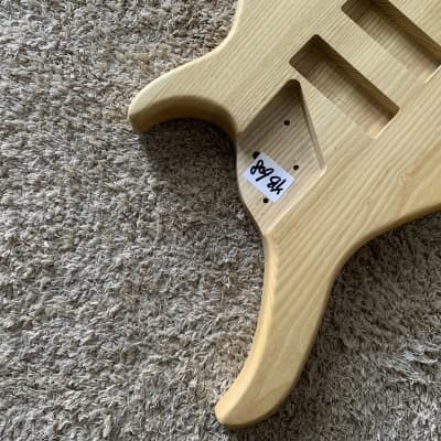 Solid Ash Wood 5 String Bass Guitar Solid Body DIY Project | Reverb