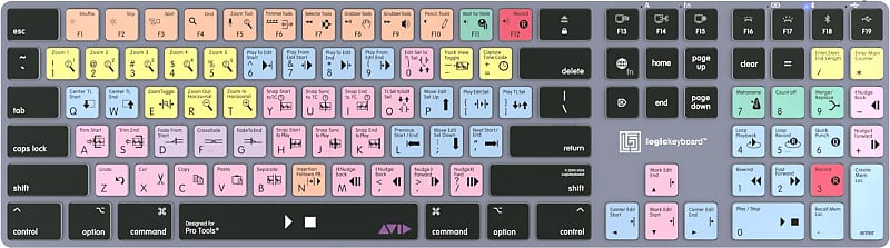 Logickeyboard TITAN Wireless Backlit Keyboard for Avid Pro | Reverb