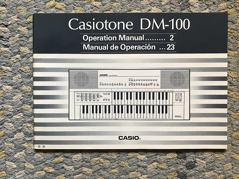Rare Casio Dm-100 Instruction Manual | Reverb